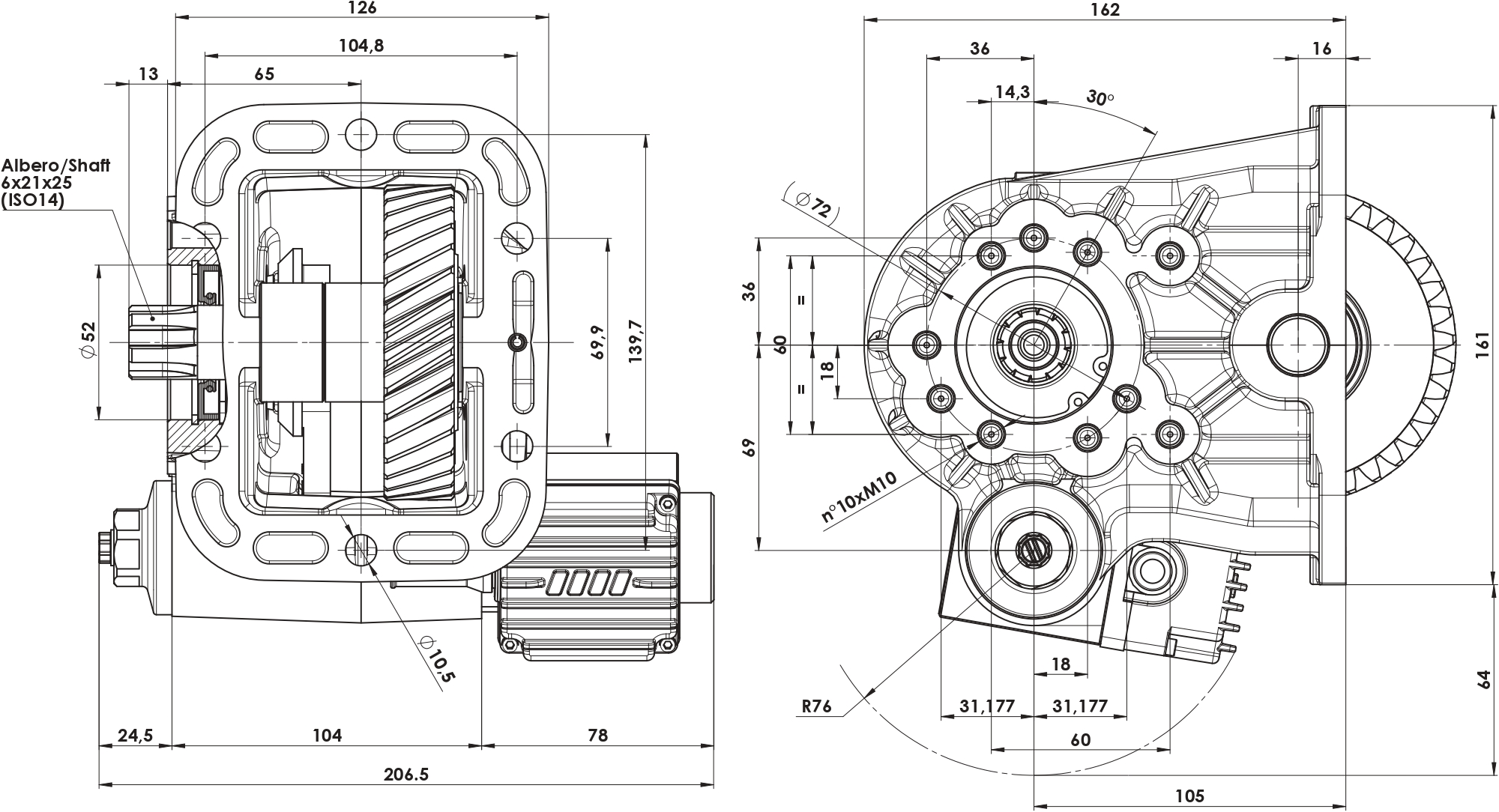 PTO IVECO DAILY IMAG2 ZF6S-300 V13