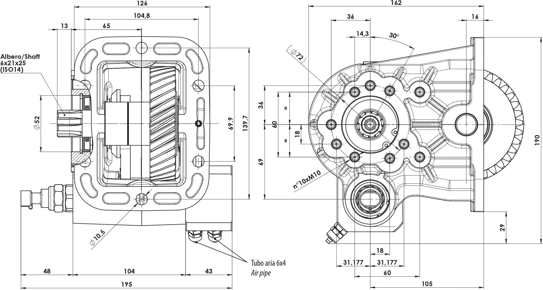 PTO IVECO DAILY IPV NRM. ZF 5S-200 VACUUM