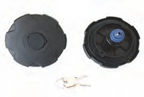 PLASTIC FUEL CAP 105 MM WITH VENTILATION AND LOCK