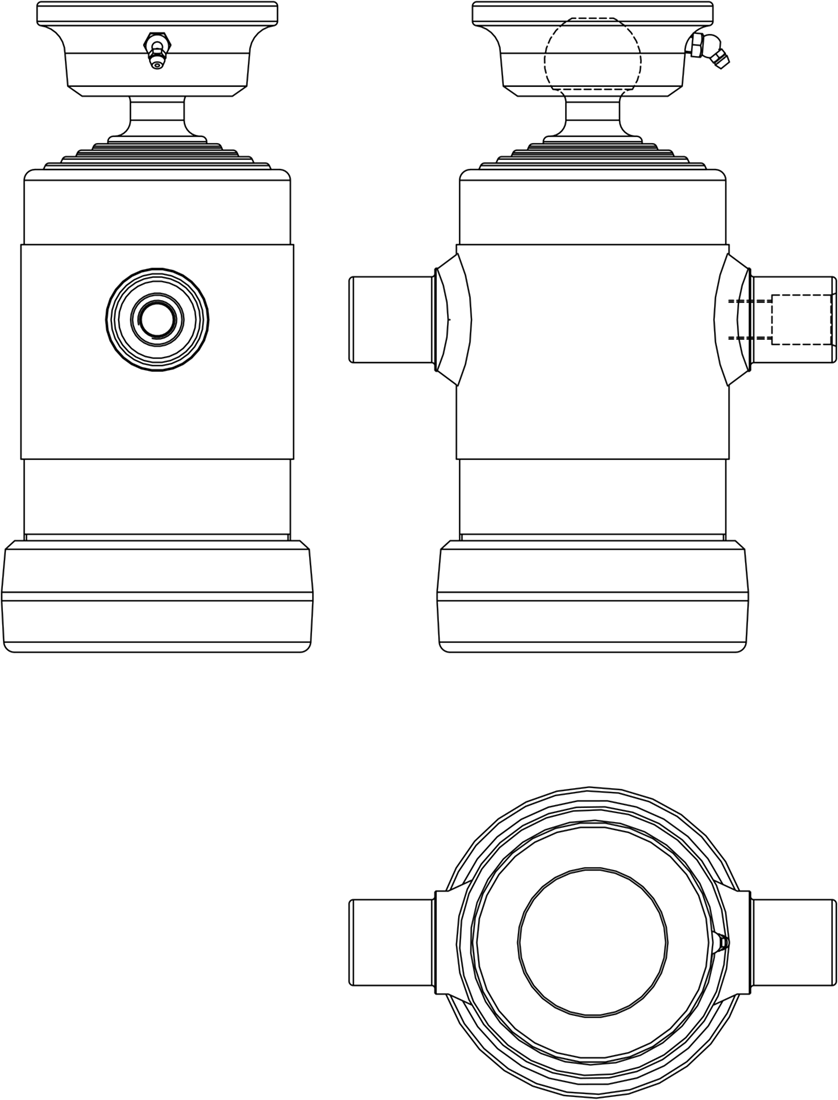 5-STAGE TELESCOPIC CYLINDER 8 TON STROKE 690 WITH BALL JOINT