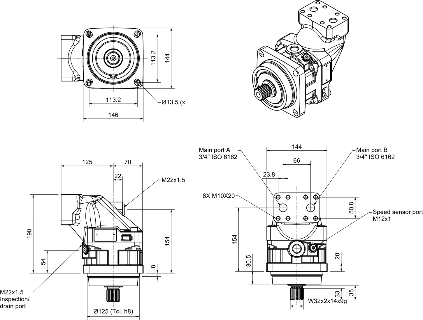 KOLBENMOTOR F12-060-MF-IV-Z-000-0000-P0