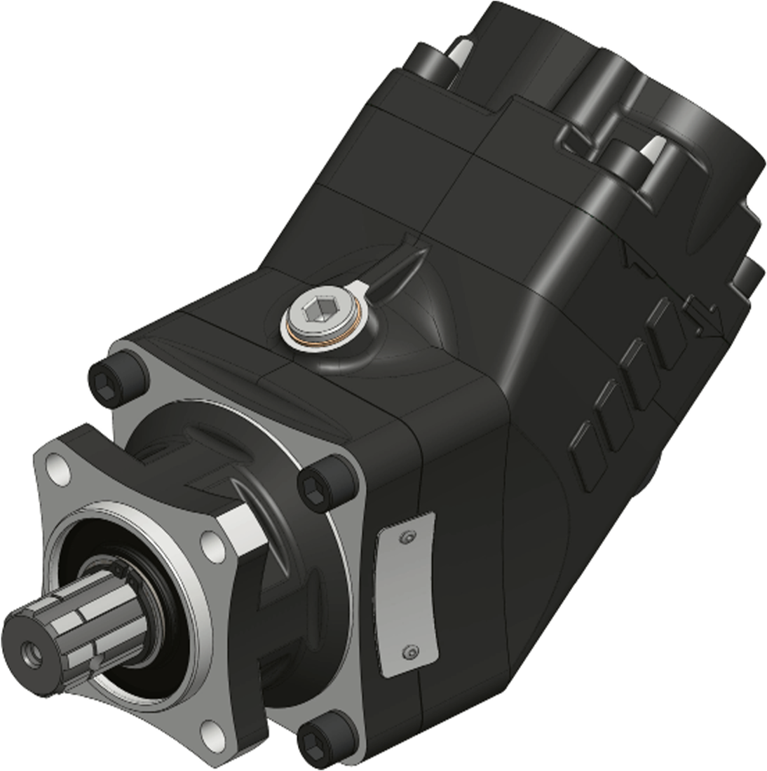 PLUNGER PUMP TWIN FLOW 70+35 RIGHT ISO