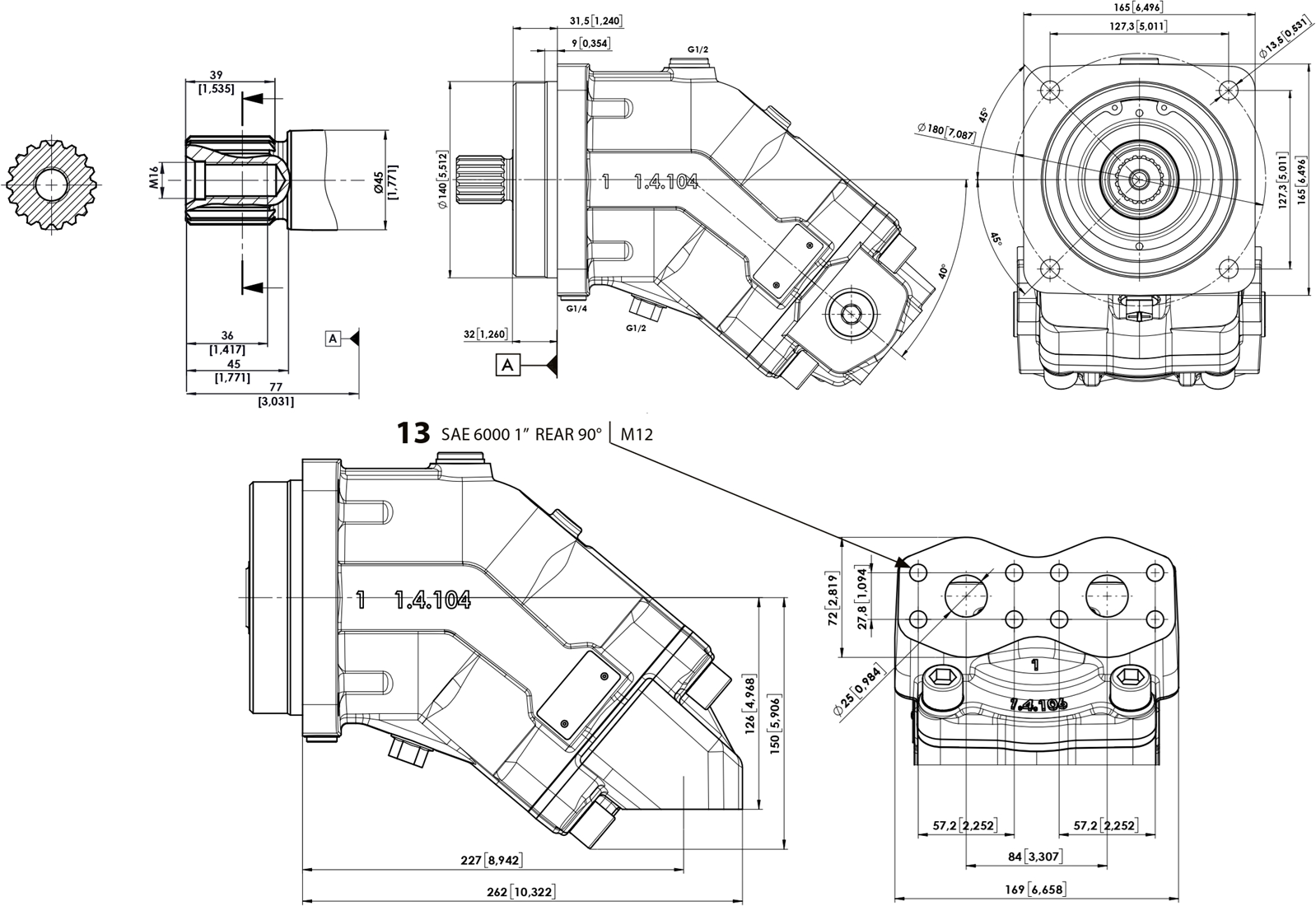 PLUNJERMOTOR HPM 80CC W40 FLENS140 SAE90