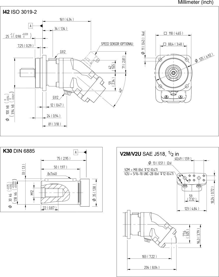 PLUNGER MOTOR SUNFAB SCM-034W-P-I42-K30-V2M-1S1 (FITTING EDGE 100 AXIS ...